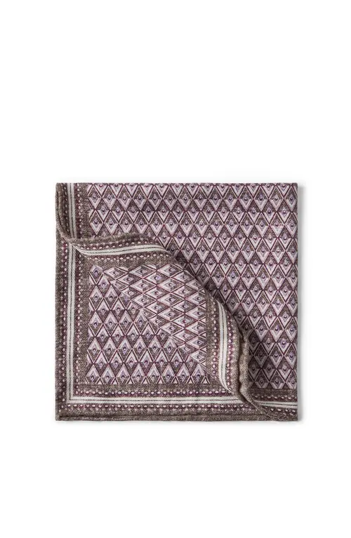 Brunello Cucinelli Pocket Square With Pattern - Bordeaux