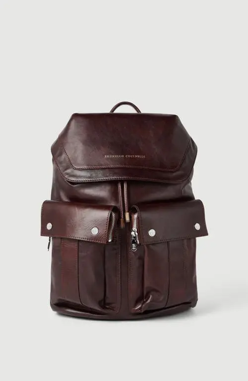 Brunello Cucinelli Calfskin Leather Leisure Backpack