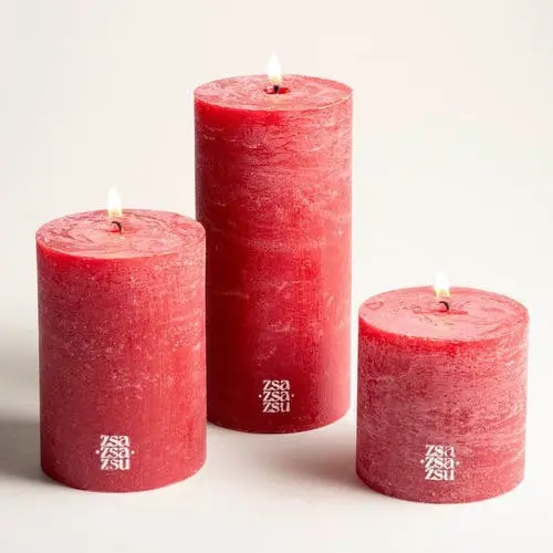 ZSA ZSA ZSU Deurne Pillar Candle 7 - Fuchsia