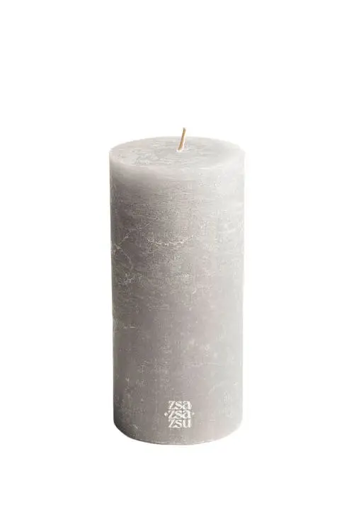 ZSA ZSA ZSU Deurne Pillar Candle 7 - Grey
