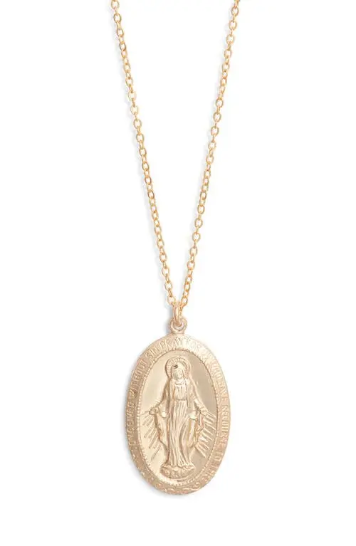SET & STONES Virgin Mary Pendant Necklace - Gold