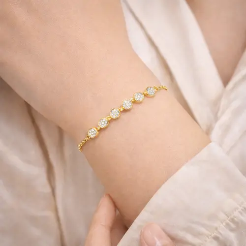 DONATELLO GIAN Adjustable Crystal Bracelet