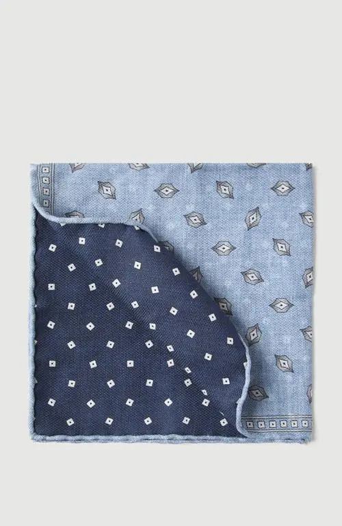 Brunello Cucinelli Pocket Square With Pattern - Blue