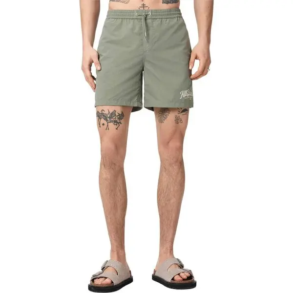 ALLSAINTS Odyssey Logo Swim Trunks - Spring Green