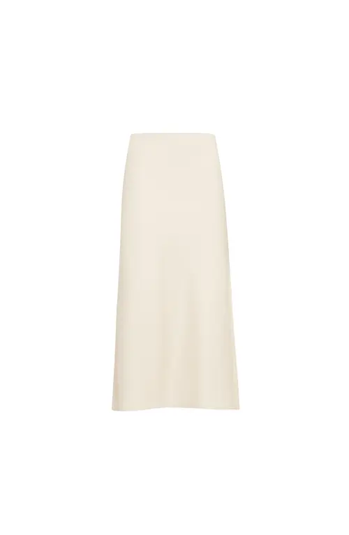 Brunello Cucinelli Satin Cady Fluid Pencil Skirt - Beige Silk