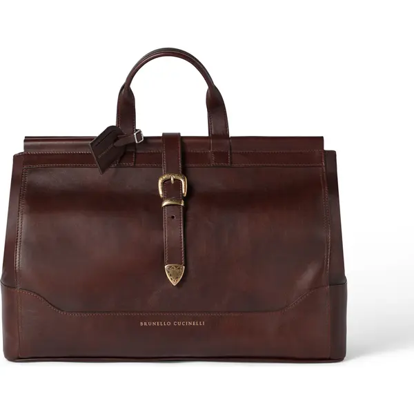 Brunello Cucinelli Calfskin Bag - Burgundy