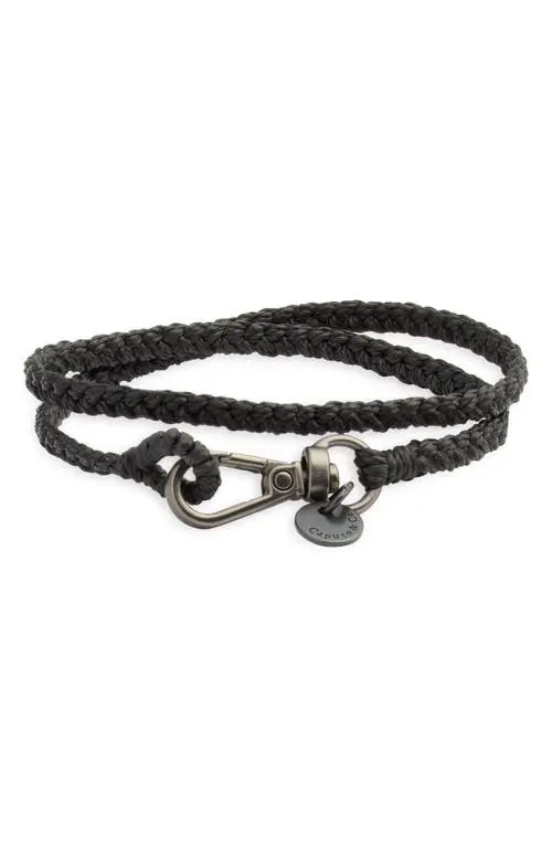 Caputo & Co Hand Braided Nylon Bracelet - Black