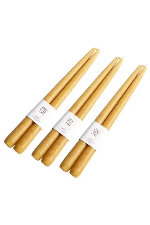 ZSA ZSA ZSU Deurne 6 Pcs Candlestick 12 - Mustard