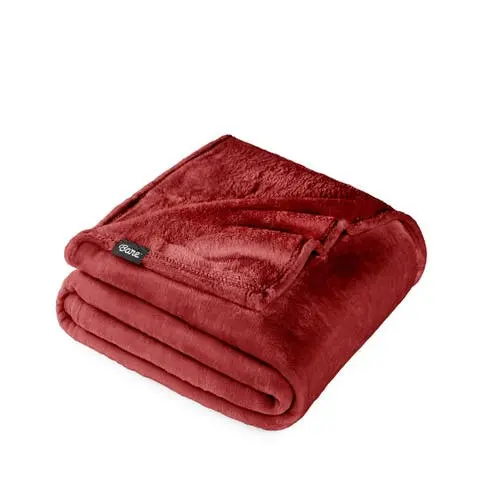 BARE HOME Microplush Fleece Throw Blanket - Rosewood