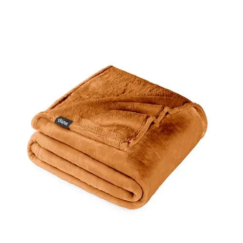 BARE HOME Microplush Fleece Throw Blanket - Sienna