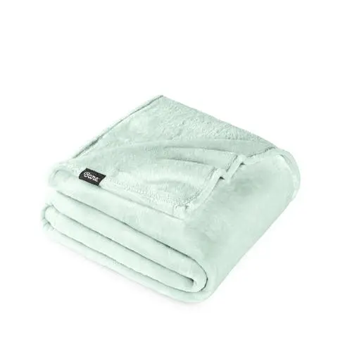 BARE HOME Microplush Fleece Throw Blanket - Spring Mint