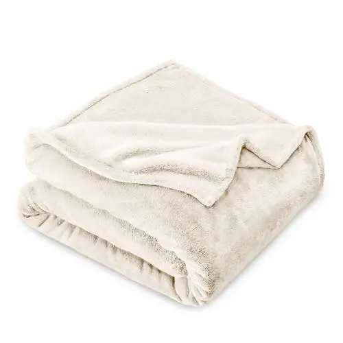 BARE HOME Microplush Fleece Throw Blanket - Vanilla