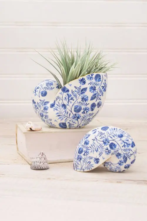 GALLERIE II Chinoiserie Nautilus Shell Coastal Decorative Figurine 5.5