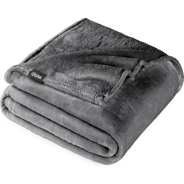 BARE HOME Microplush Fleece Blanket - Grey