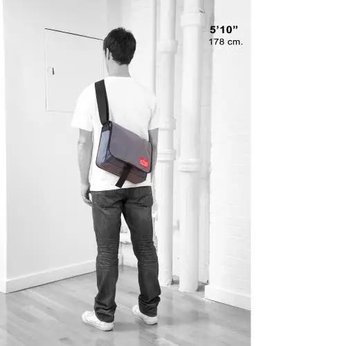 MANHATTAN PORTAGE Deluxe 13-inch Laptop Bag - Grey
