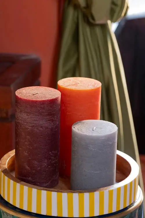 ZSA ZSA ZSU Deurne Pillar Candle 3.5 In Set Of 2 - Grey