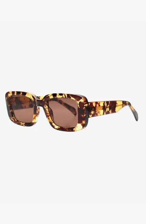 REALITY EYEWEAR Wanderlust Rectangle Sunglasses - Honey Turtle