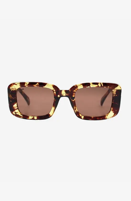REALITY EYEWEAR Wanderlust Rectangle Sunglasses - Honey Turtle