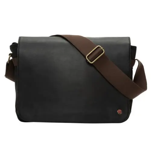 TOKEN Waxed Nylon Sheridan Messenger Bag - Black