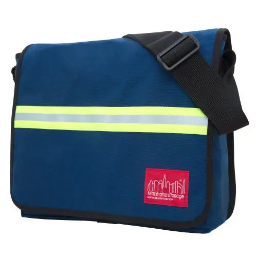 MANHATTAN PORTAGE Reflective Dj Messenger Bag - Navy
