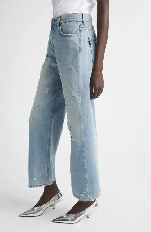 HAIKURE Winny Distressed Wide-leg Jeans