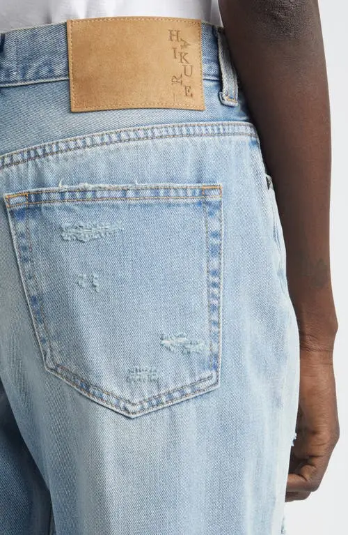 HAIKURE Winny Distressed Wide-leg Jeans