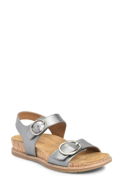 COMFORTIVA Slingback Platform Wedge Sandals - Warmstone
