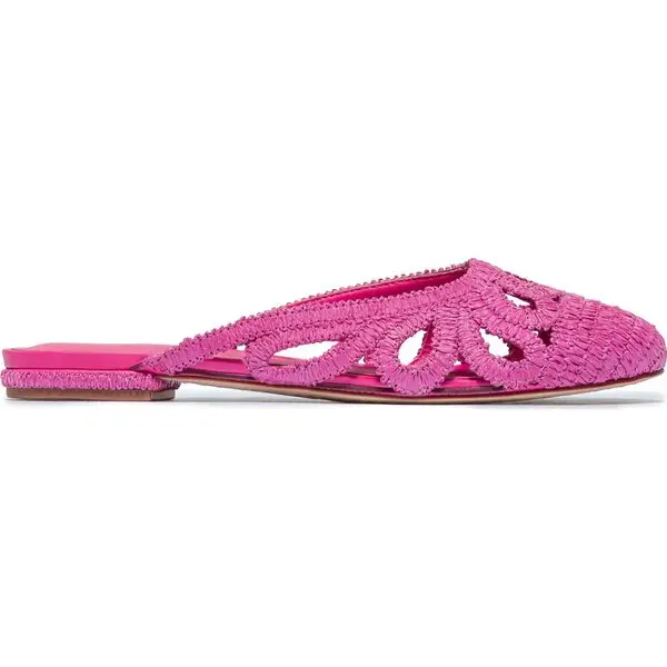 Bernardo Cappadocia Raffia Mule - Azalea