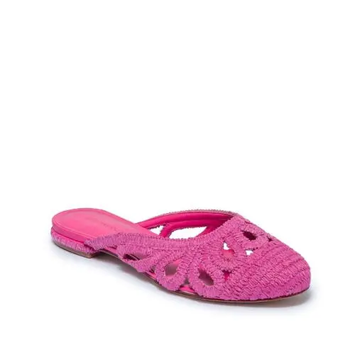 Bernardo Cappadocia Raffia Mule - Azalea