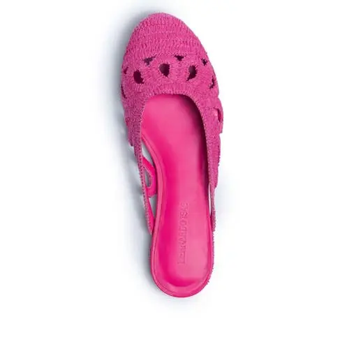 Bernardo Cappadocia Raffia Mule - Azalea