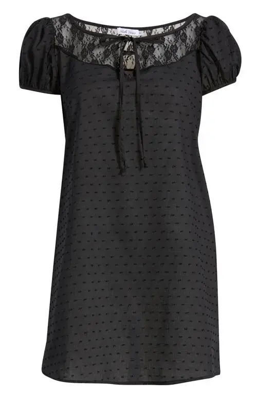 BELLA VENICE Margaret Lace Trim Minidress