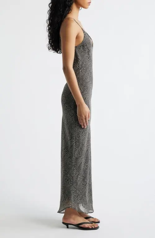 BELLA VENICE Leopard Print Slipdress