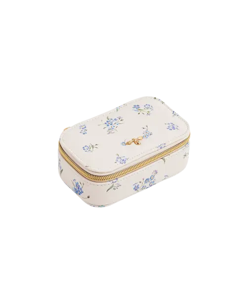 FABLE ENGLAND Floral Jewellery Box Small - Light Beige