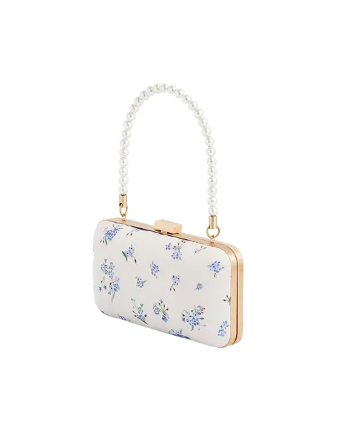 FABLE ENGLAND Forget Me Not Pearl Handle Clutch