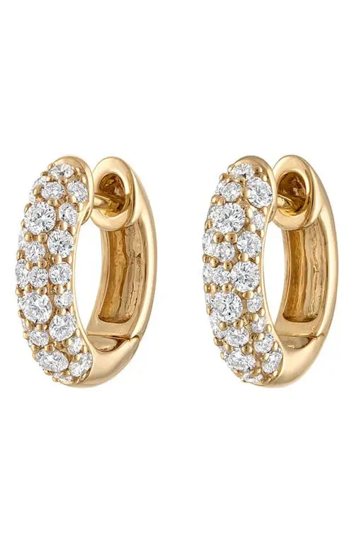 EDEN PRESLEY Gold And Sapphire Pavé Huggie Hoop Earrings - Diamond