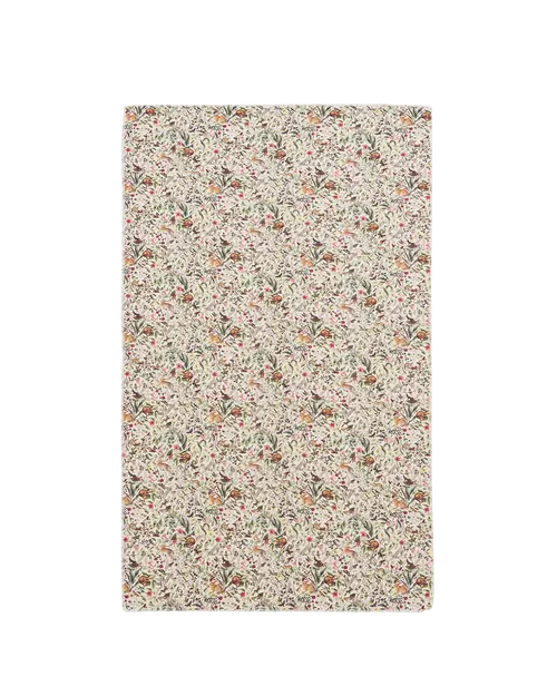 FABLE ENGLAND Garden Floral Lightweight Long Scarf - Light Beige