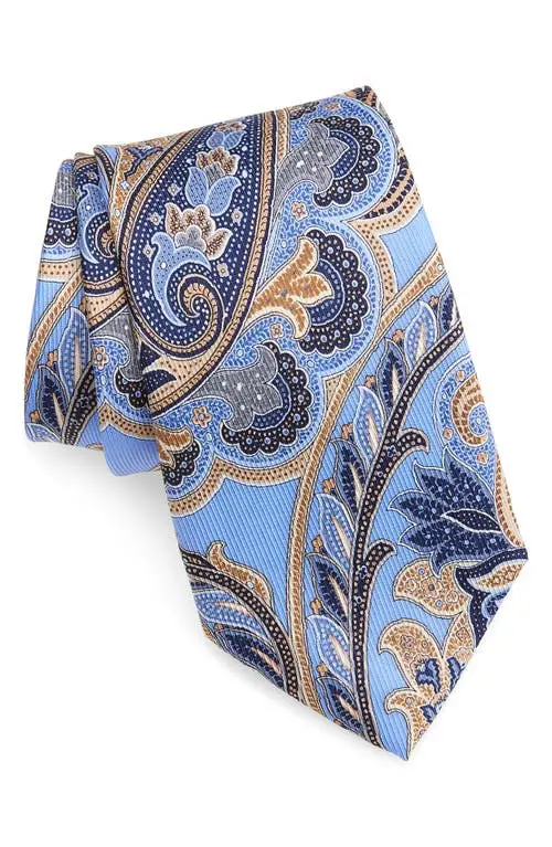 Nordstrom Paisley Jacquard Silk Neck Tie - Lt Blue