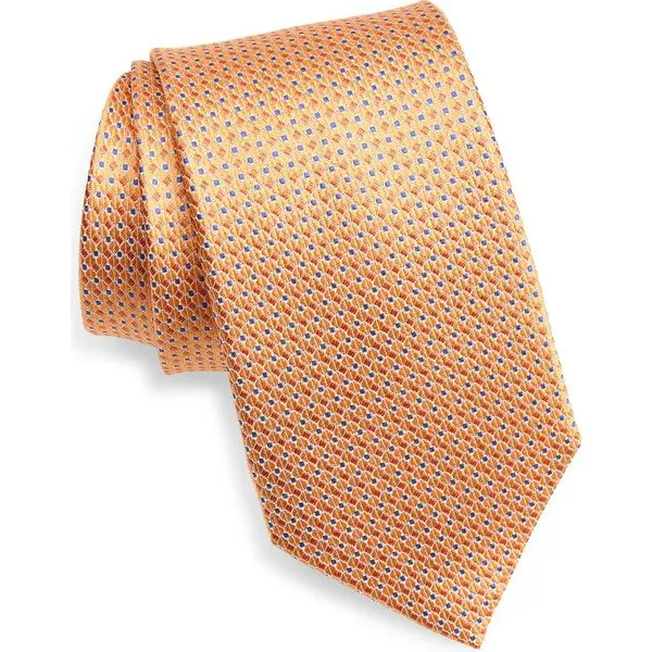 Nordstrom Jacquard Silk Neck Tie - Orange