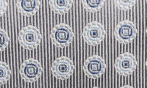 Nordstrom Medallion Jacquard Neck Tie - Silver