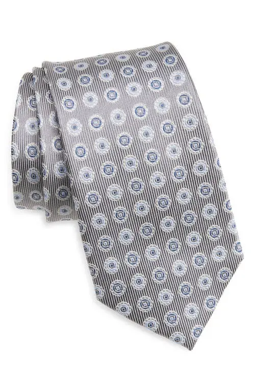 Nordstrom Medallion Jacquard Neck Tie - Silver