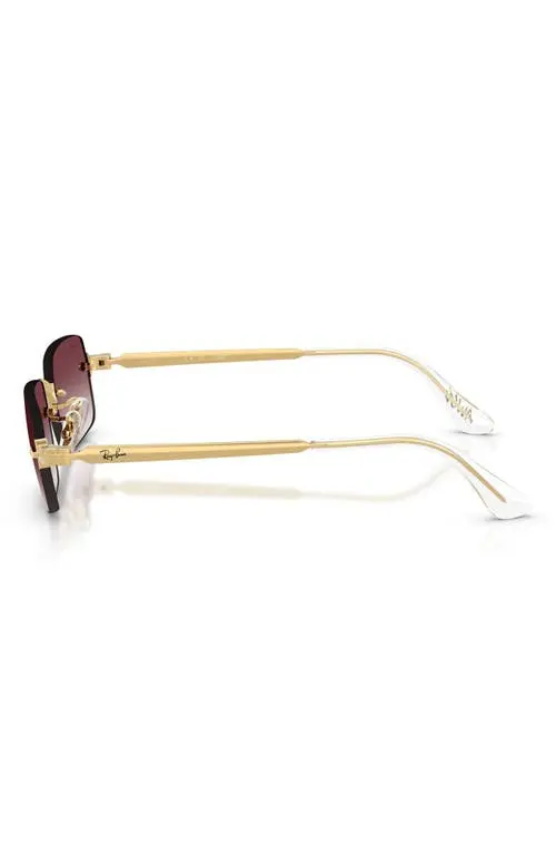 Ray-ban 54mm Rimless Oval Sunglasses - Arista/clear Dark Viole