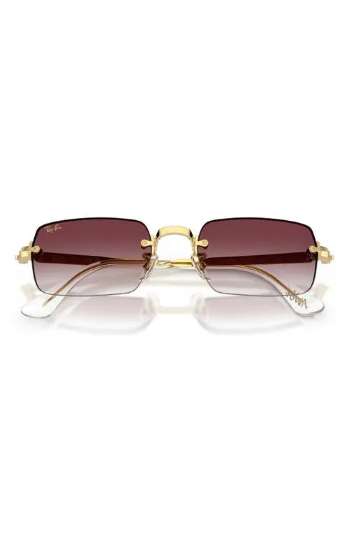 Ray-ban 54mm Rimless Oval Sunglasses - Arista/clear Dark Viole