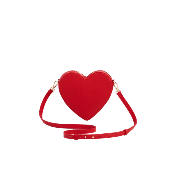 FABLE ENGLAND Penelope Heart Crossbody Purse - Red