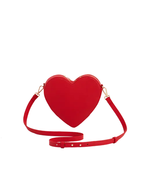 FABLE ENGLAND Penelope Heart Crossbody Purse - Red