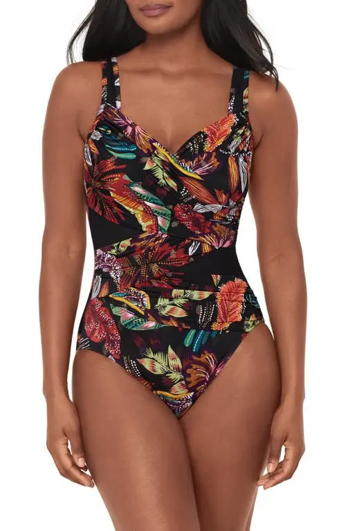 Miraclesuit Pluma Orla Madero One-piece Swimsuit - Black Multi