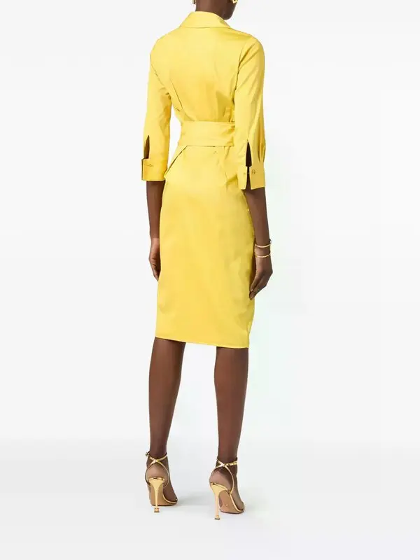Elisabetta Franchi Stretch Cotton Wrap Dress