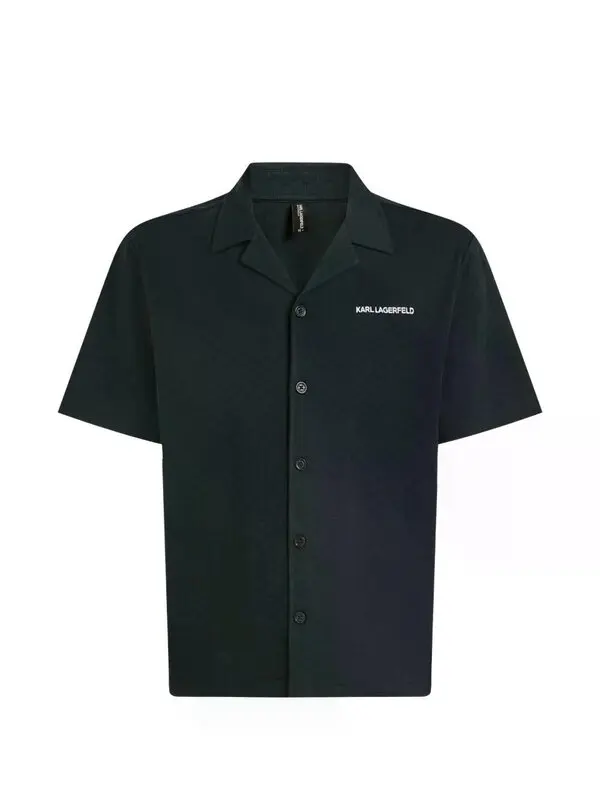 Karl Lagerfeld Logo-embroidered Shirt - Blue