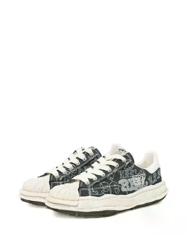 Mihara Yasuhiro Blakey Graffiti-print Sneakers - Blue