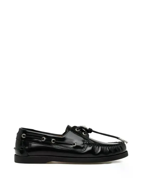 Toga Embellished Loafers - Black