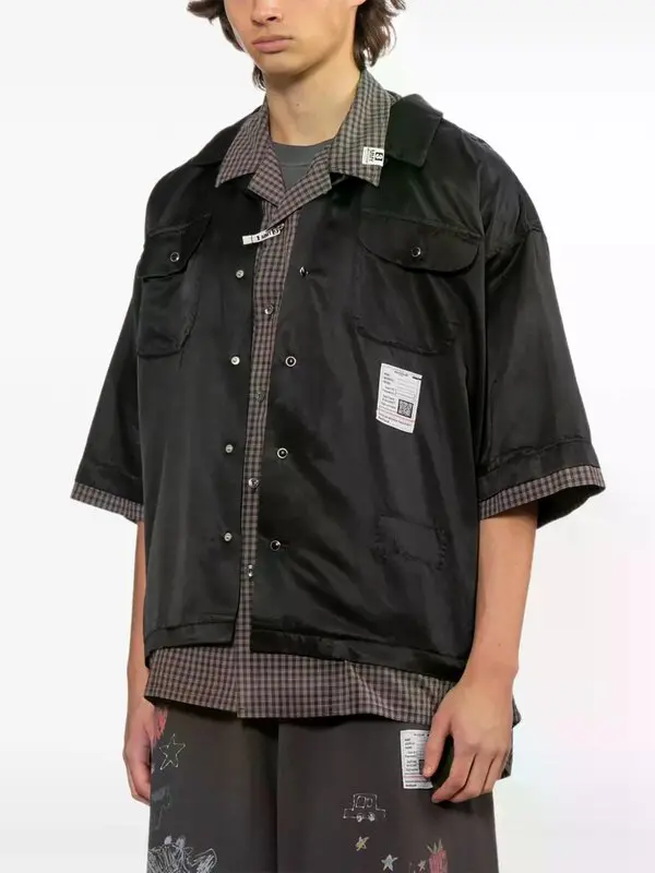 Mihara Yasuhiro Graphic-embroidered Layered Shirt